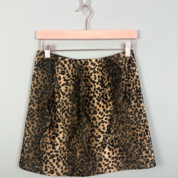 Hugo Buscati | Skirts | Hugo Buscati Velvet Mini Leopard Print Skirt 4 | Poshmark